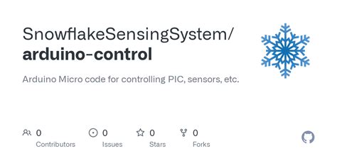 GitHub SnowflakeSensingSystem Arduino Control Arduino Micro Code For Controlling PIC Sensors