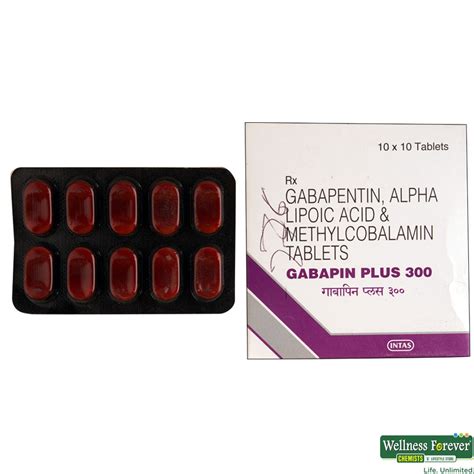 Buy Gabapin Plus 300mg 10 Tablets Online At Best Prices Wellness Forever