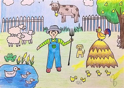 Easy How To Draw A Farm Tutorial And Farm Coloring Page Artofit