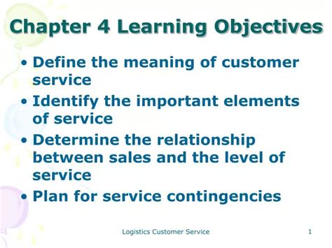 Ppt Chapter 4 Learning Objectives Powerpoint Presentation Free