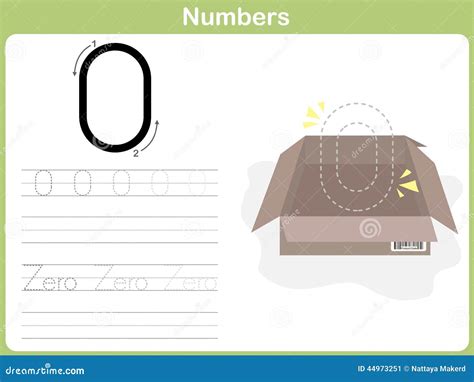 Number Tracing And Writing Worksheets Cartoon Vector CartoonDealer