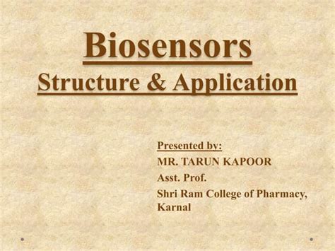 Biosensor Its Components Working And Types Of Biosensors Pptx