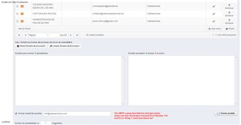 Error De Correo Fsockopen Returned Error Number 110 And Error String Connection Timed Out