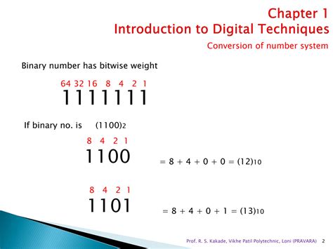 solution conversion of binary to different number in digital technique