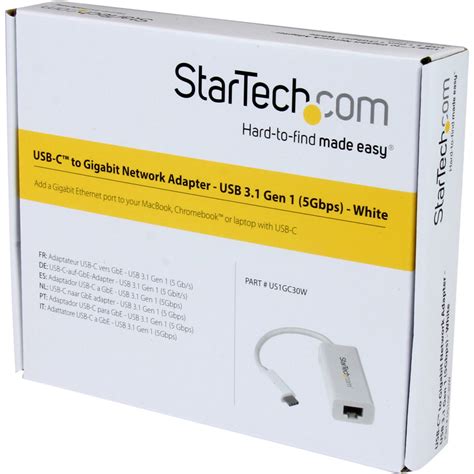 Startech Com Usb C To Gigabit Network Adapter Us Gc W Novatech