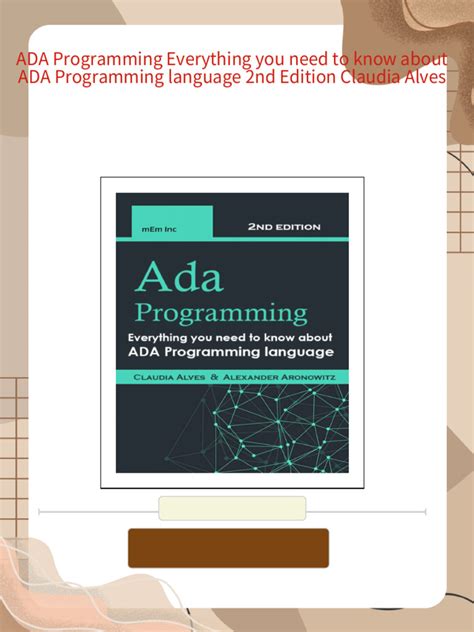 Ada Programming Everything You Need To Know About Ada Programming Language 2nd Edition Claudia