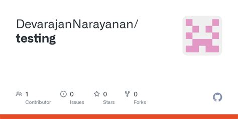 Github Devarajannarayanan Testing