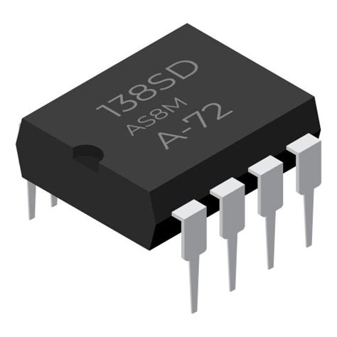 Microchip Computer Electronic Component Royalty Free Vector