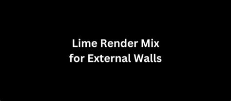 Lime Render Mix For External Walls Traditional Uk Home Guide