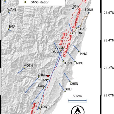 Horizontal Coseismic Displacement During Chihshang Earthquake Based On Download Scientific