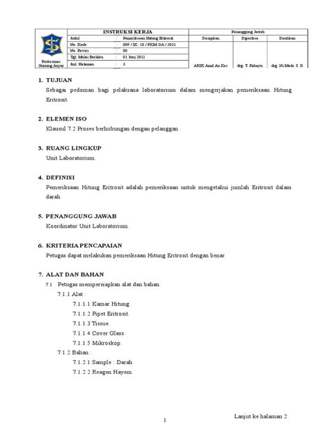 Pemeriksaan Hitung Eritrosit Pdf