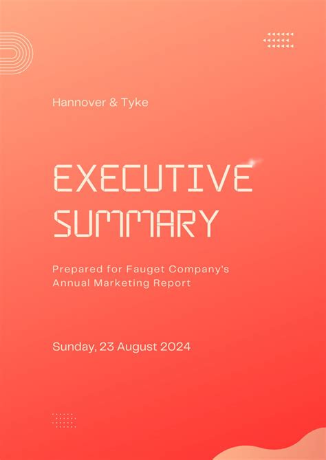 Page 2 Free Printable Executive Summary Templates Canva
