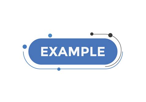 Example Button Speech Bubble Example Colorful Web Banner Vector Illustration 11089604 Vector