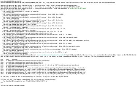 Ray Oom Issue When The Ray Serve Is Launched Ray