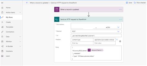 Getting An Error In Flow Uri In Step Send An Request To