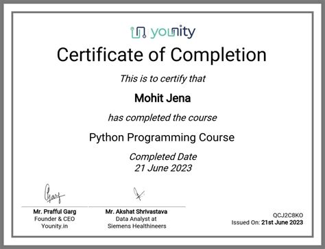 Mohit Jena On Linkedin Connections Pythonprogrammingcourse 1st Coursechecked Younity