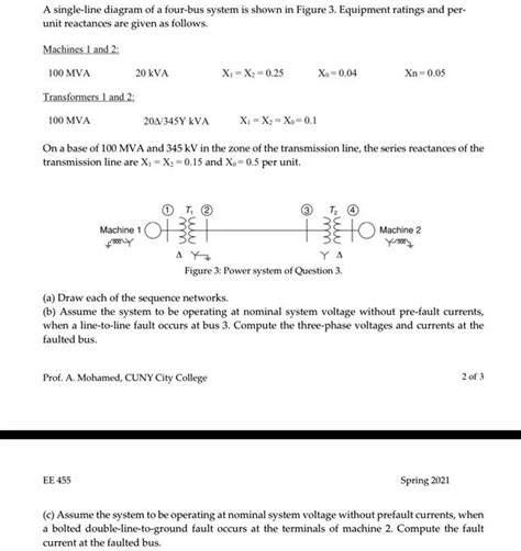 solved texts a single line diagram of a four bus system is shown in