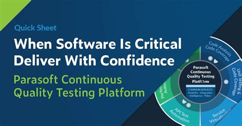 Parasoft Continuous Quality Testing Platform Quick Sheet
