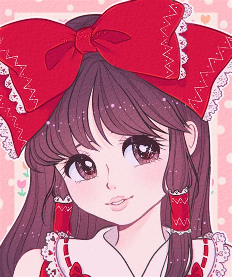 Hakurei Reimu Touhou Drawn By Dreamysuite Danbooru