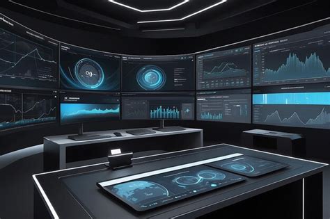 Virtual Reality Analytics Dashboard Premium Ai Generated Image