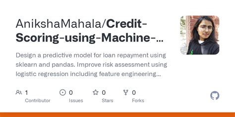 Github Anikshamahalacredit Scoring Using Machine Learning Design A