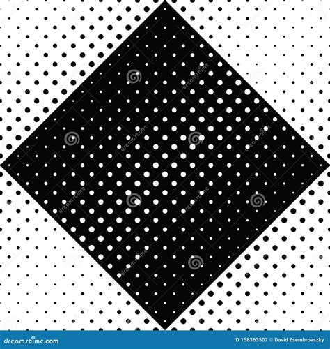 Monochrome Abstract Geometrical Seamless Dot Pattern Background Design Stock Vector