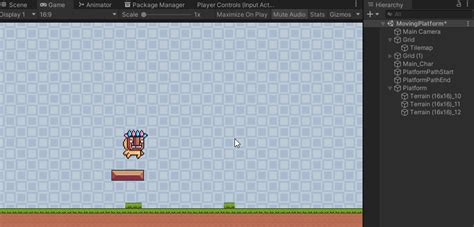 unity create a moving platform the player character can stand on