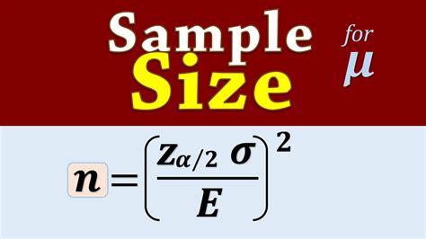 Formulas For Calculating Sample Size