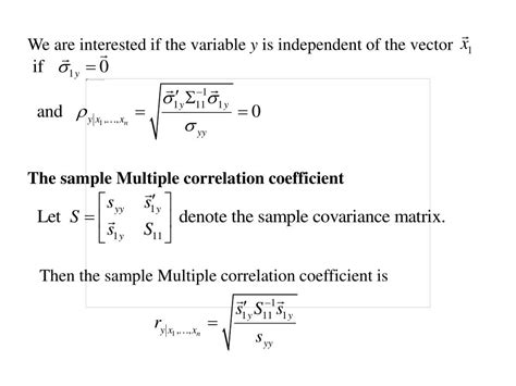 Ppt The Multiple Correlation Coefficient Powerpoint Presentation Free Download Id 783630