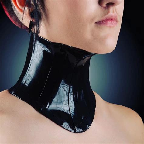 Basic Latex Neck Corset With Black Hardware Posture Collar Fetish