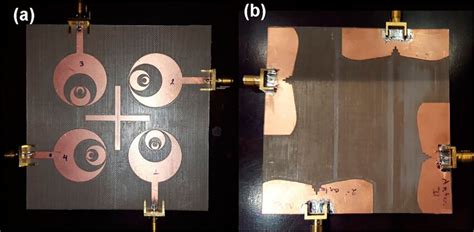 Fractal Mimo Antenna With Fibonacci Circles A Front View B Back