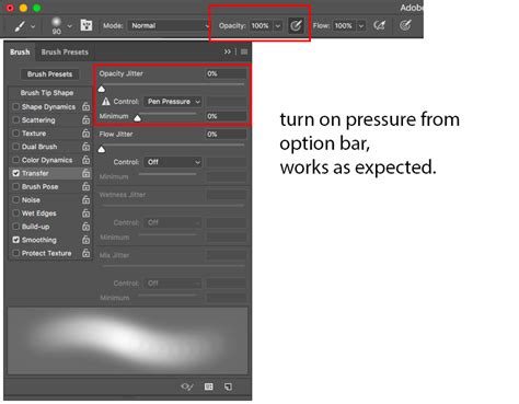 Solved Option Bar Opacity And Size Get Stuck On Adobe Community 9178450