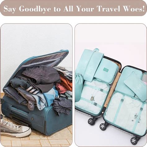 Комплект от 8 покривала за организация на багаж Quasar And Co ® органайзери за куфари колички