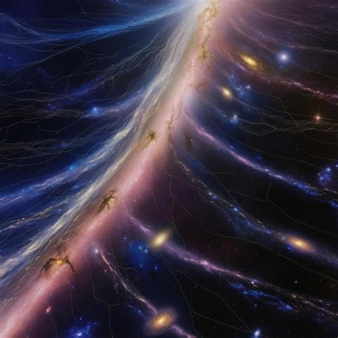 Mesmerizing Cosmic Web Intricate Network Of Galaxies Nebulae And Stars Across The Universe