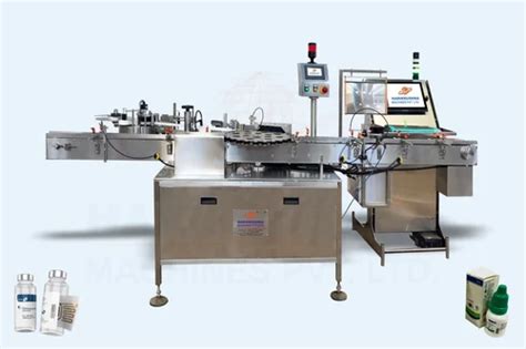 Round Automatic Rotary Vial Bottle Sticker Labeling Machine At