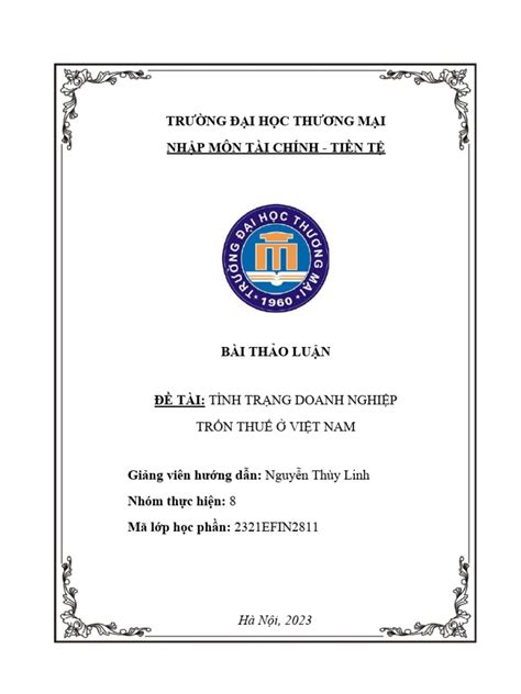 Nhóm 8 Nhập Môn Tc Tt Note Pdf