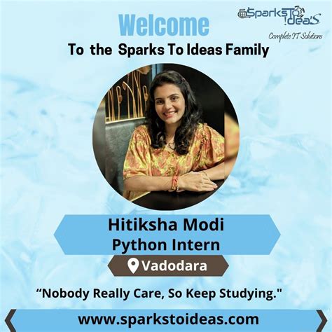 sparks to ideas on linkedin pythoninternship pythondeveloper