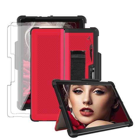 Fiewesey For Microsoft Surface Go 4 2024 Case Shockproof Protective Cover Case With Pen Holder