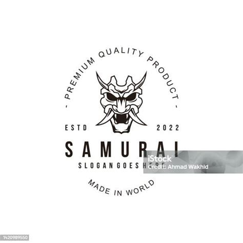 사무라이 빈티지 로고 아이콘 기호 라벨 엠블럼 배지 또는 디자인 템플릿을위한 흑백 빈티지 템플릿 0명에 대한 스톡 벡터 아트 및 기타 이미지 Istock
