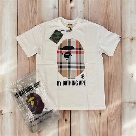 Bape X Burberry Tee Shirt Size M Will Ship Fast Depop