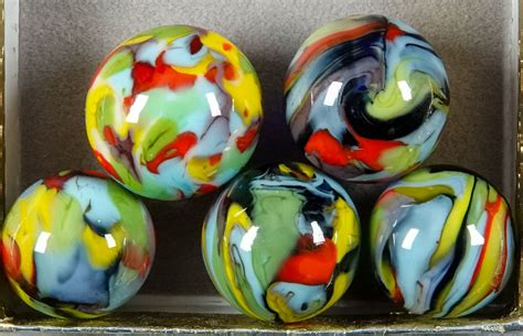 Contemporary Handmade Mark Christensen 5 Marbles Guinea For Sale At