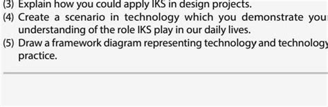 Solved 3 Explain How You Could Apply Iks In Design