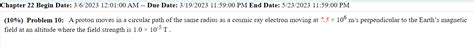solved 10 problem 10 a proton moves in a circular path