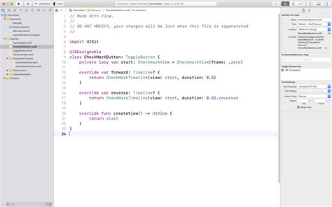 Flow Understanding The Xcode Project For Custom Buttons