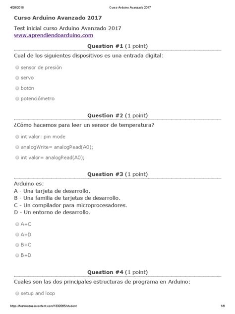 Curso Arduino Avanzado 2017 Vacio Pdf Arduino Diodo Emisor De Luz