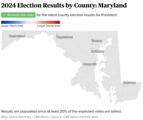 County By County Election Results Map Shows Maryland Vote Count How
