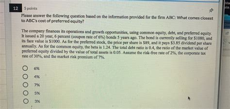 solved 5 points please answer the following question based