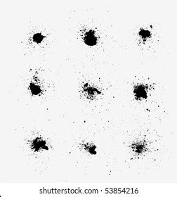 Ink Drops Splatter Collection Splat Messy Stock Vector Royalty Free Shutterstock