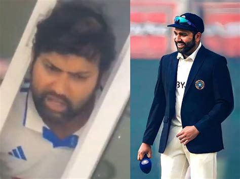 Watch Confused Rohit Sharmas Comical Face Peeping Out Of Dressing