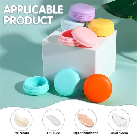 Hunky Dory 12pcs 10gram Green Macrons With Cap Cosmetics Container For Creams Lip Balm Body